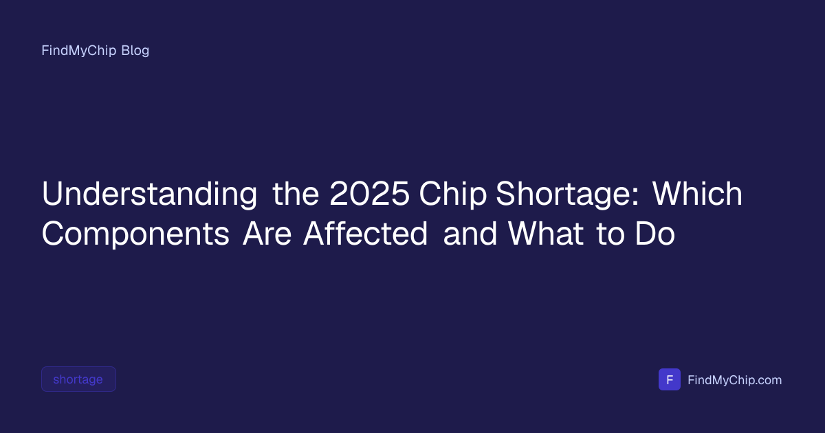 2025 Chip Shortage Update: Affected Components & Mitigation Strategies ...